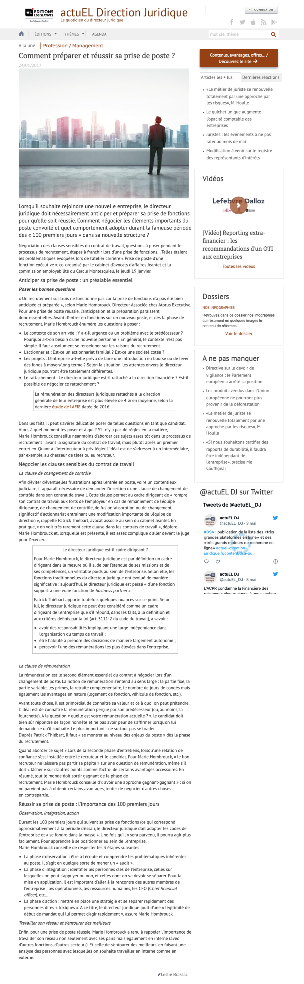 « Comment préparer et réussir sa prise de poste ? » – ActuEL Direction ...